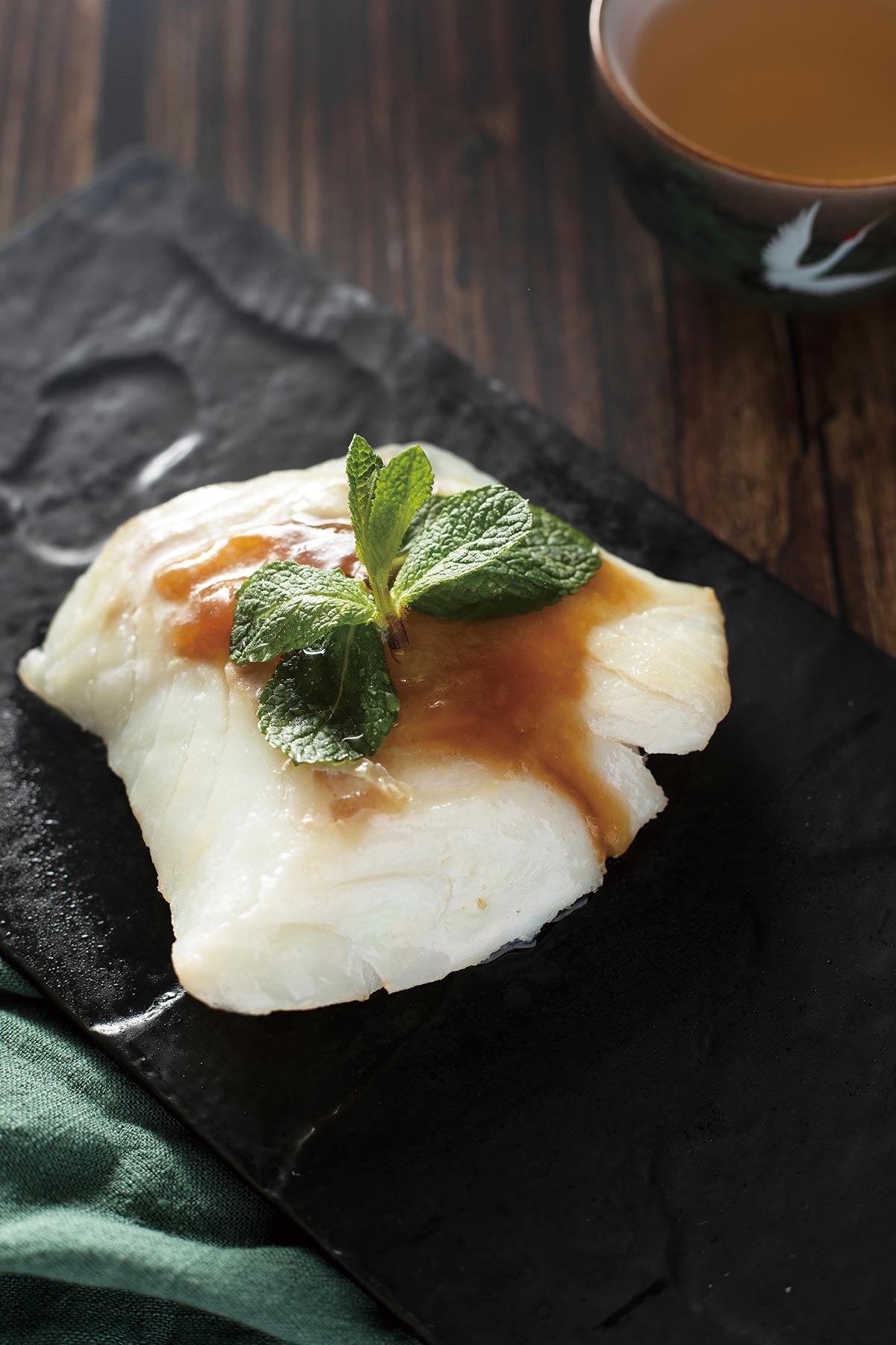 Slow-Cooked White Cod with Sour Plum Drink - Magnifissance